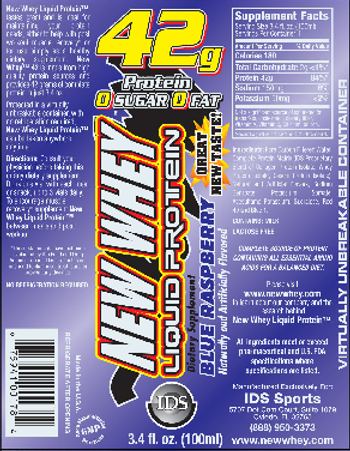 IDS Sports - New Whey Liquid Protein Blue Raspberry - 3.4 fl. Oz.100.0 ...
