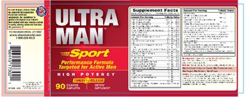 Vitamin World - Ultra Man Sport - 90.0 Coated Caplet(s) | KusogLife